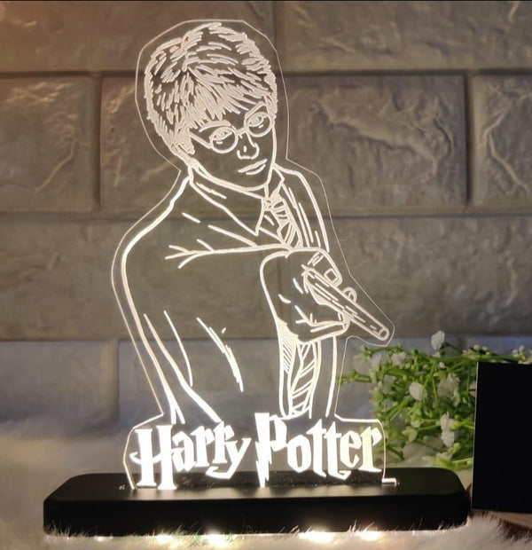Harry Potter With Wand Led Plaque with Led Stand – Crazygifts.in