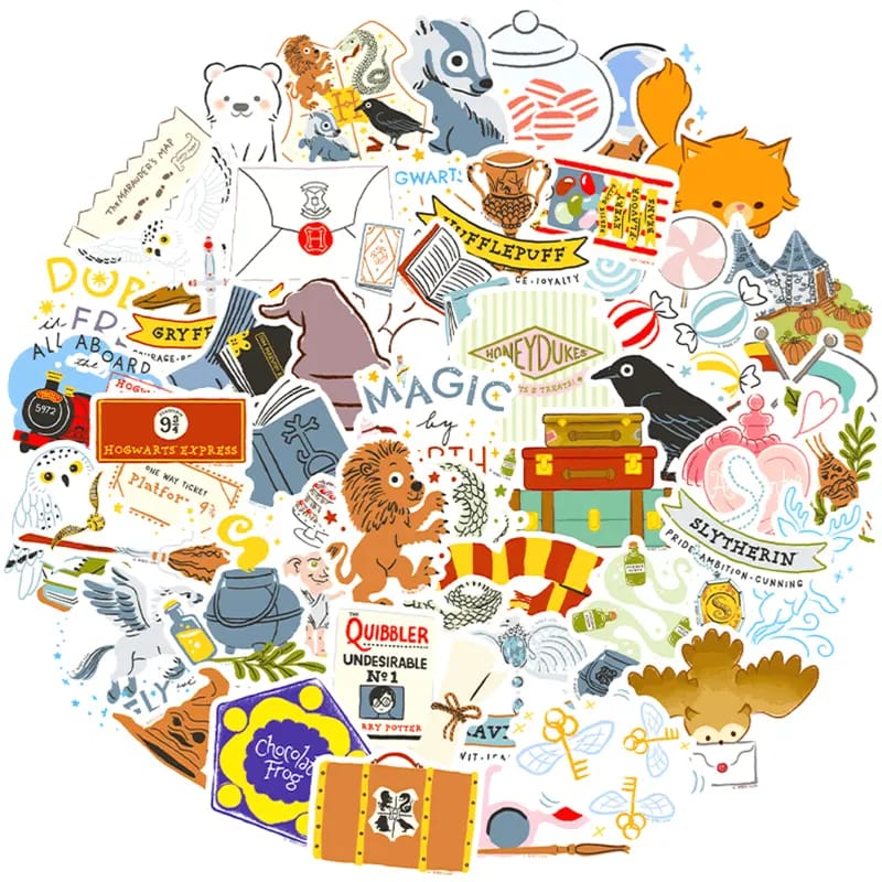 Harry Potter Animal Logo Stickers - Pack Of 50 Stickers – Crazygifts.in